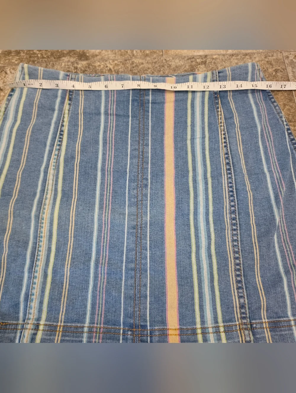 wild fable | Skirts | Wild Fable Blue Striped Denim Mini Skirt With ...
